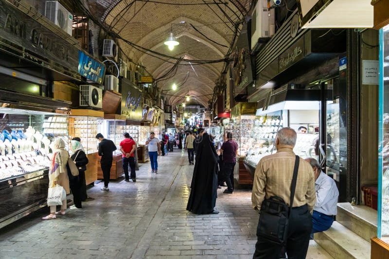 Grand Bazaar in Tehran City, Iran. the Grand Bazaar is an Old ...