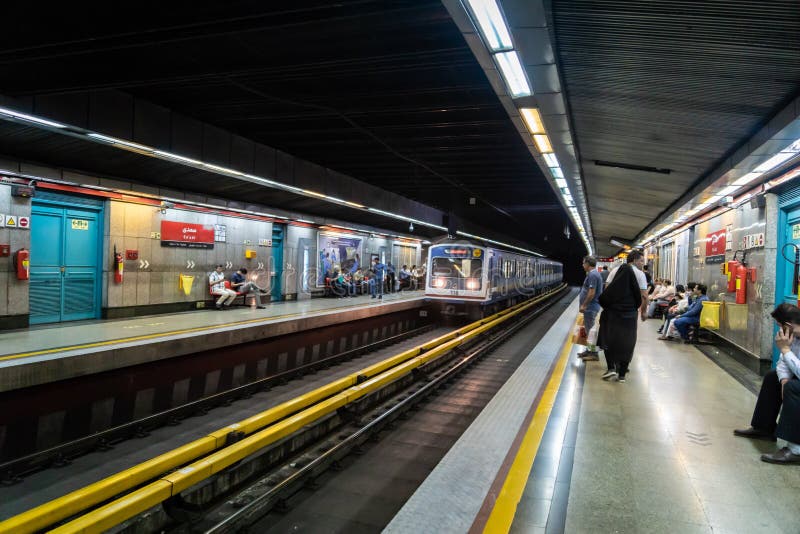 Metro Tehran Underground Train Station of Tehran, Iran. Editorial Stock ...