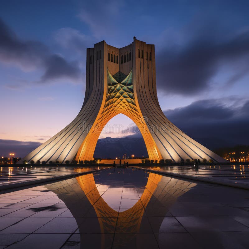 Tehran Iran Monument of Freedom Stock Photo - Image of middle, travel ...