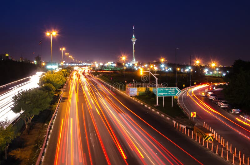Tehran night editorial photography. Image of night, landscape - 55044152