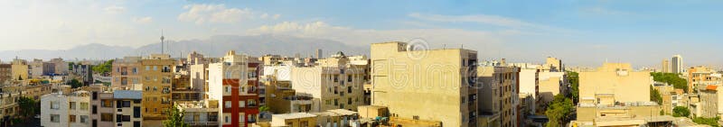 Tehran Panorama Aerial View, Iran Stock Photo - Image of panoramic ...