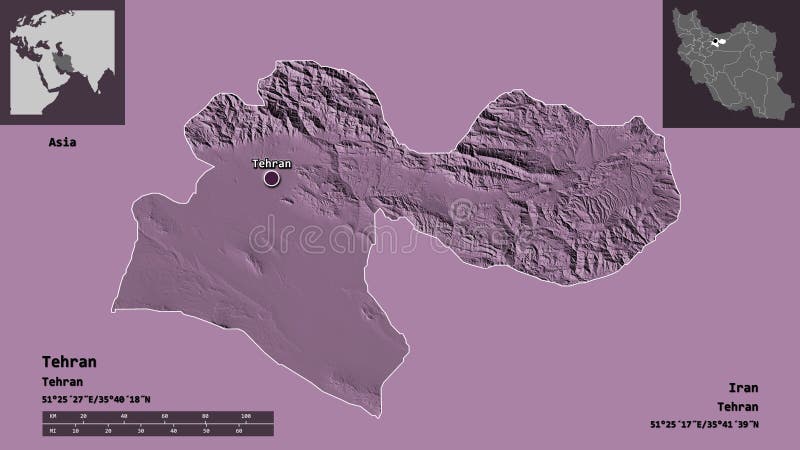 Tehran, Province of Iran,. Previews. Administrative Stock Illustration ...