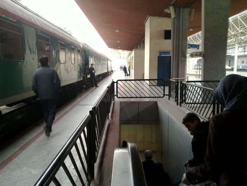 Tehran Railway Station. Passengers at the Railway Station Editorial ...