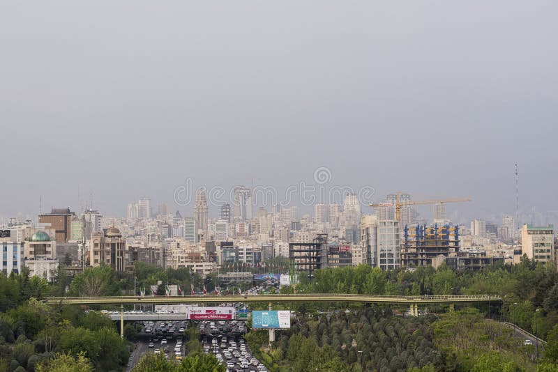 Tehran Skyline in Spring Season Modern Architectural Buildings ...