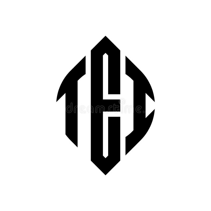 TEI Circle Letter Logo Design with Circle and Ellipse Shape. TEI ...