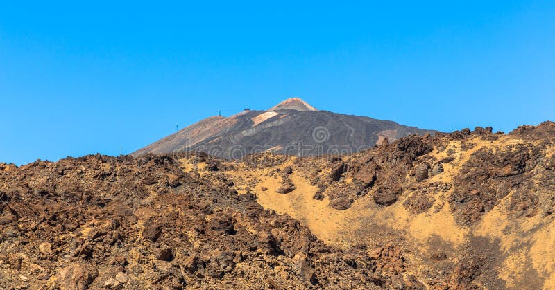 Teide Beyond Rocks stock photo. Image of heat, peak, tenerife - 42264604