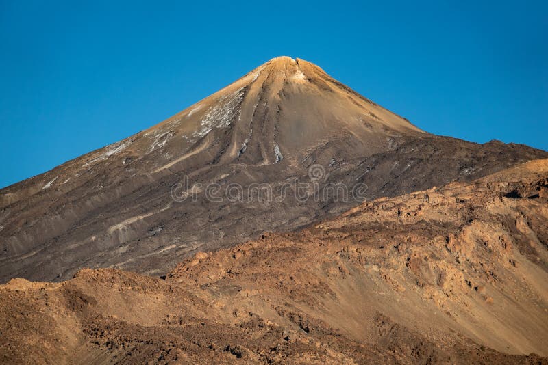 Teide Volcano Iconic Crater Against Blue Sky Stock Photo - Image of ...