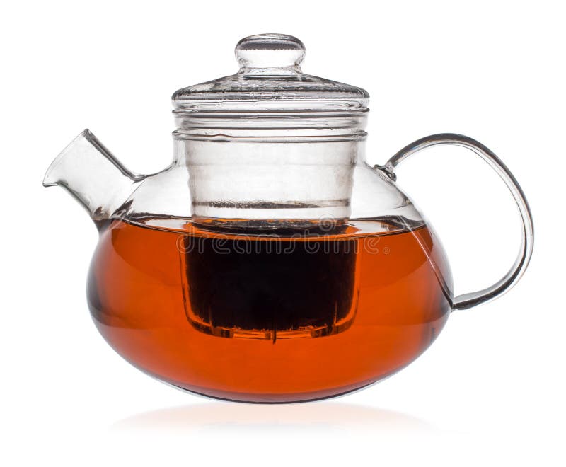Teiera Di Vetro Con Tè Nero Immagine Stock - Immagine di cina ...