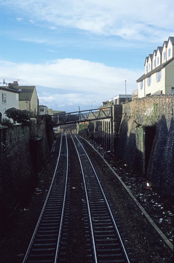 Teignmouth Main Railway LIne 2003 UK Editorial Photo - Image of ...