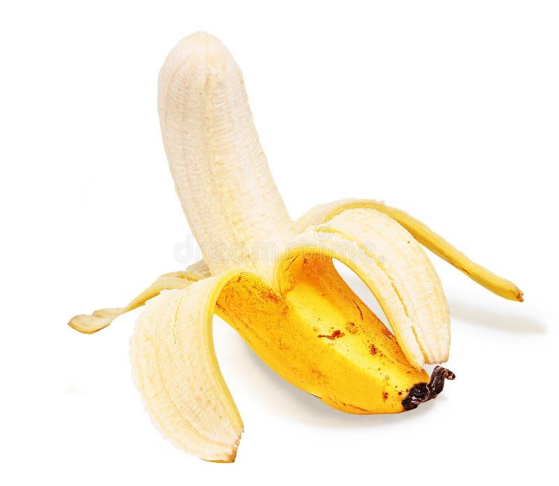 Teilweise Abgezogene Banane Stockfoto - Bild von frucht, einzeln: 23717714