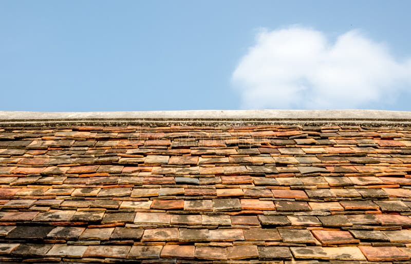 Tejado Retro De Las Tejas Para El Fondo Imagen de archivo - Imagen de ...