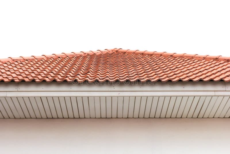 Tejas Rojas De Techo Sobre Fondo Blanco Foto de archivo - Imagen de ...