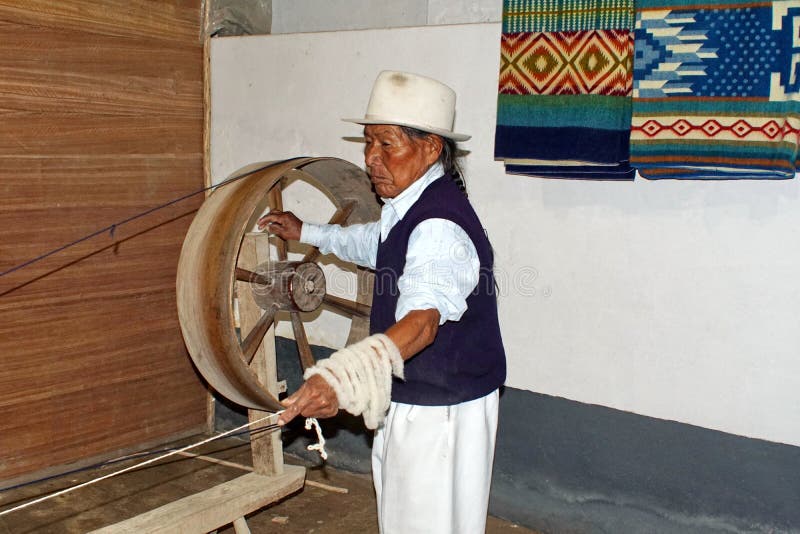 Tejedor mayor en Ecuador foto editorial. Imagen de departamento - 117348186