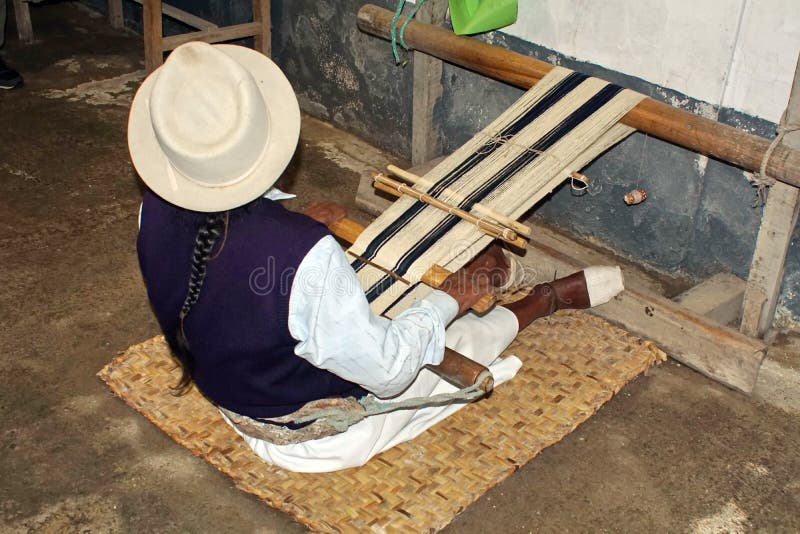 Tejedor mayor en Ecuador foto editorial. Imagen de mayor - 117348861