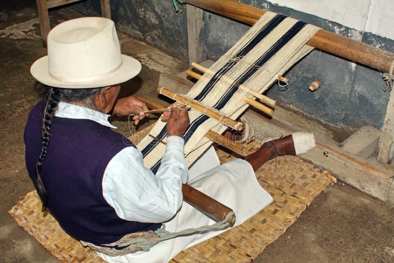 Tejedor mayor en Ecuador imagen editorial. Imagen de tejedor - 117349550