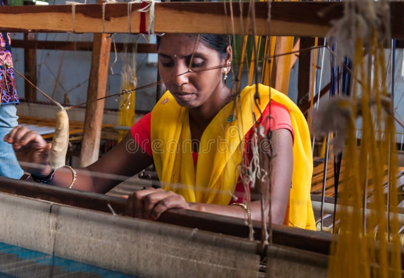 Tejedores fotografía editorial. Imagen de tela, industria - 70315822