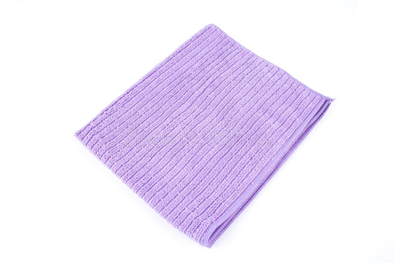 Tejido De Microfibra De Trapo Verde Aislado Sobre Fondo Blanco Imagen ...