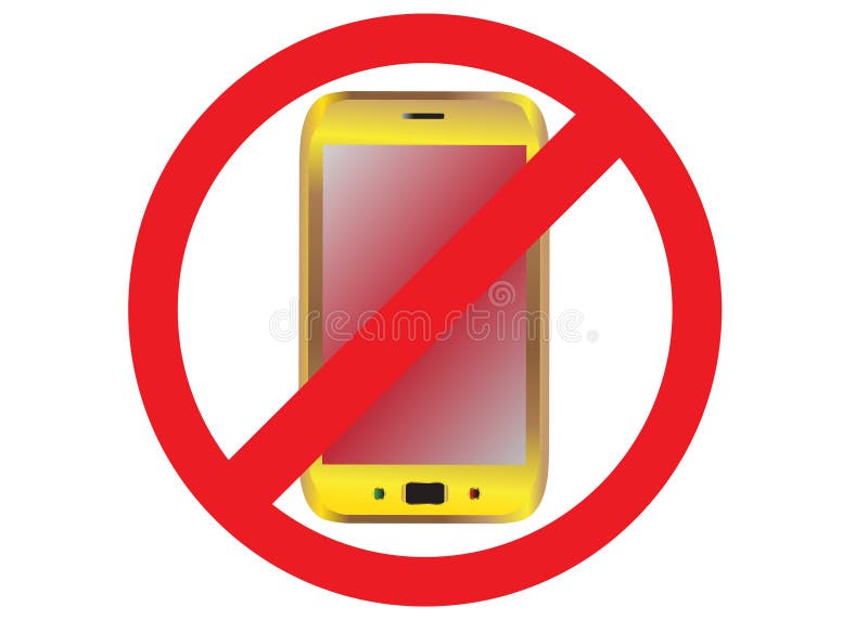 Verboden Mobiele Telefoon-symbool Stock Illustratie - Illustration of ...