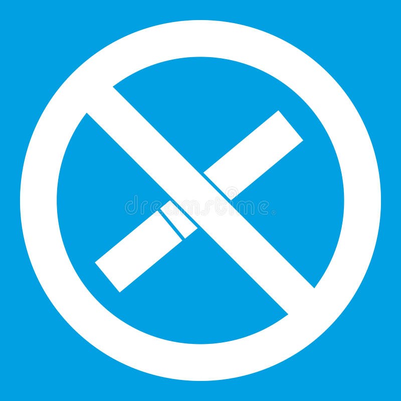 Teken Die Het Roken Pictogramwit Belemmeren Vector Illustratie ...