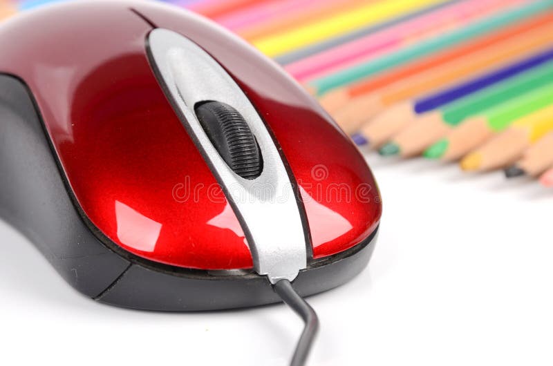 Tekening stock afbeelding. Image of muis, computer, voorwerp - 29353071