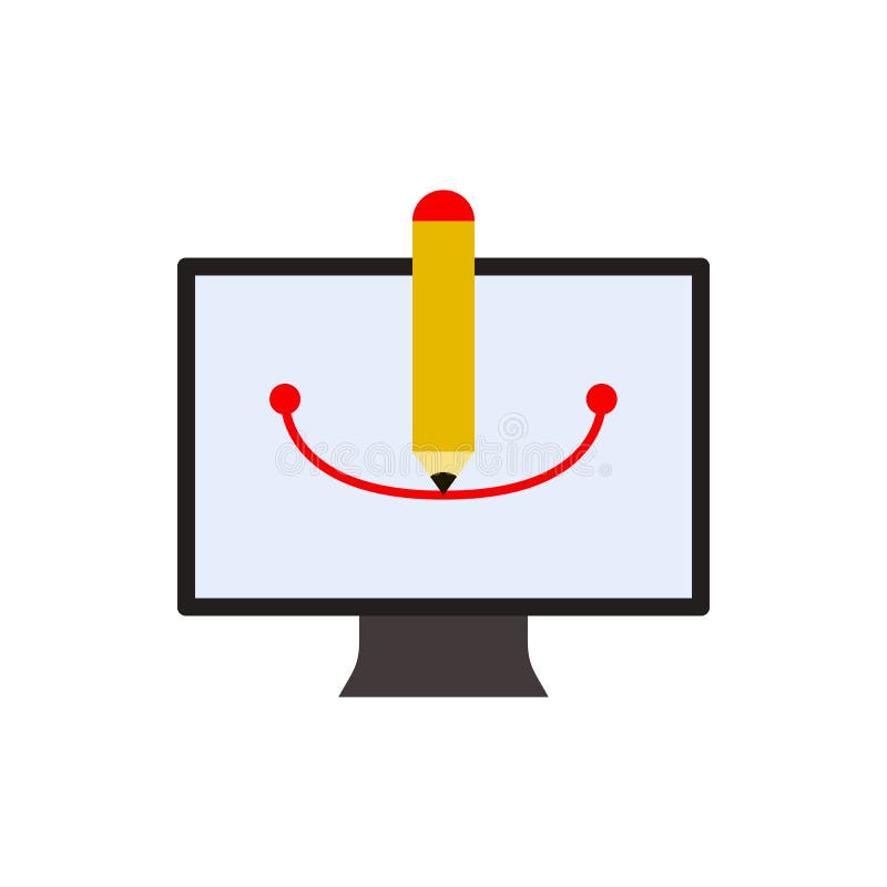 Tekening van computer vector illustratie. Illustratie bestaande uit ...