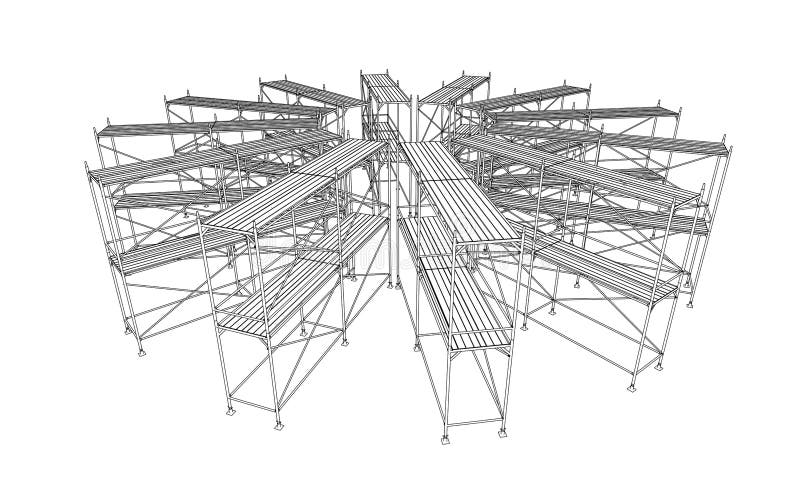 Tekening of Schets Van Grote Rekken Stock Illustratie - Illustration of ...