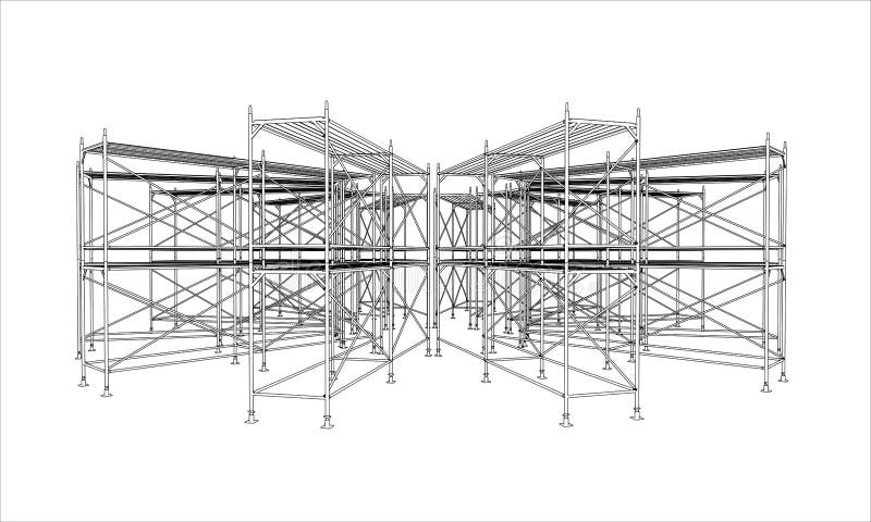 Tekening of Schets Van Grote Rekken Stock Illustratie - Illustration of ...