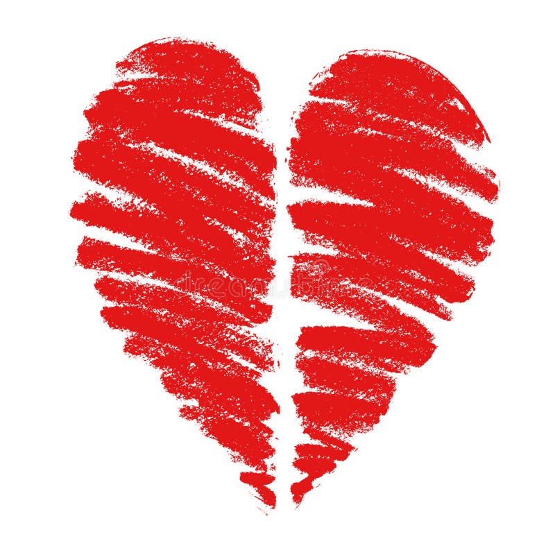 Tekening van een hart stock foto. Image of pastelkleur - 17249940