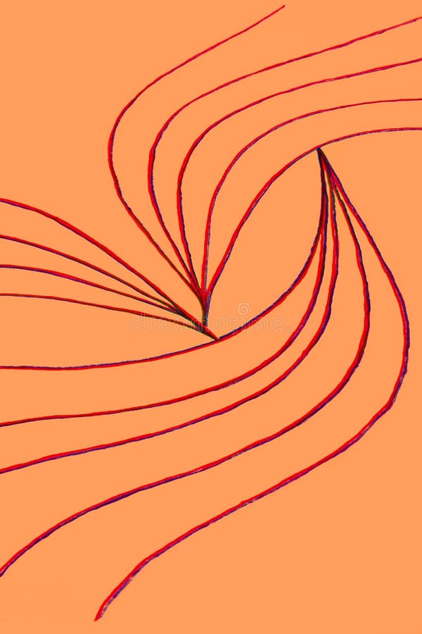 Tekening Van Gebogen Gestippelde Lijnen Stock Illustratie ...