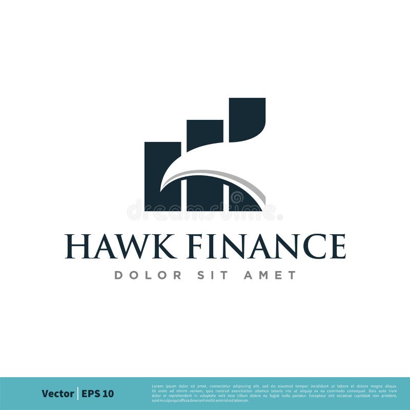 Tekening Van Het Model Van Het Hawk Vorm Finance Ikoon Vectorlogo ...
