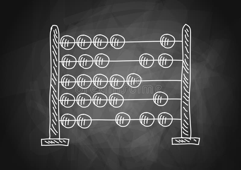 Tekening van telraam vector illustratie. Illustration of raad - 23720622