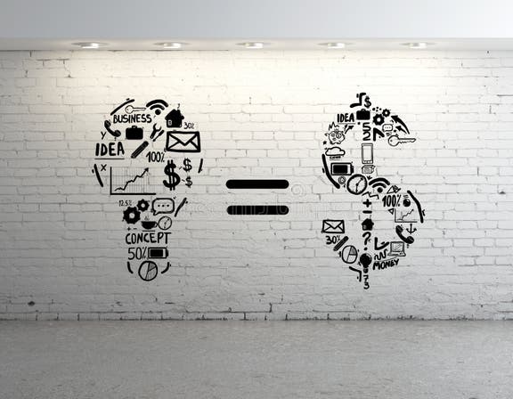 Tekenings bedrijfsformule stock illustratie. Illustration of teken ...