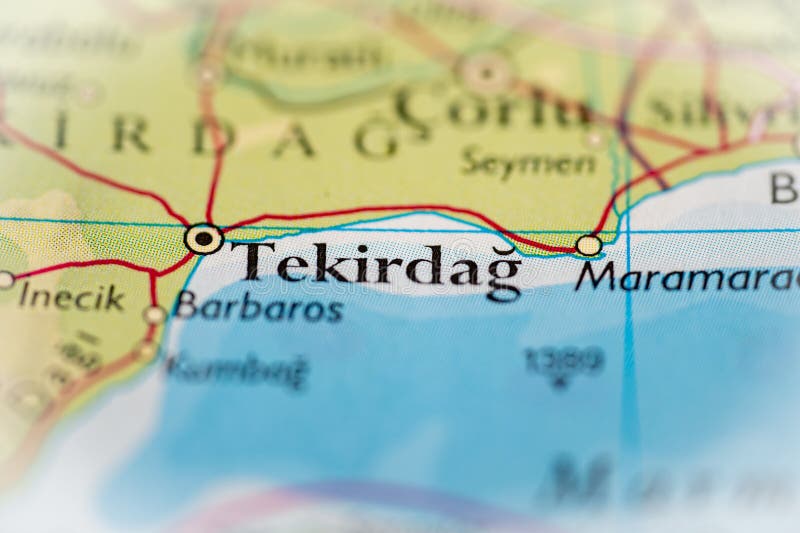 Tekirdag, Turkey Highlighted on a World Map Stock Photo - Image of zoom ...
