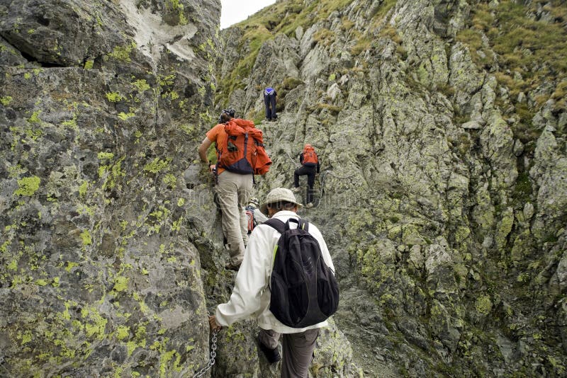 Tekking on Carpathian Mountains, Romania Stock Photo - Image of path ...