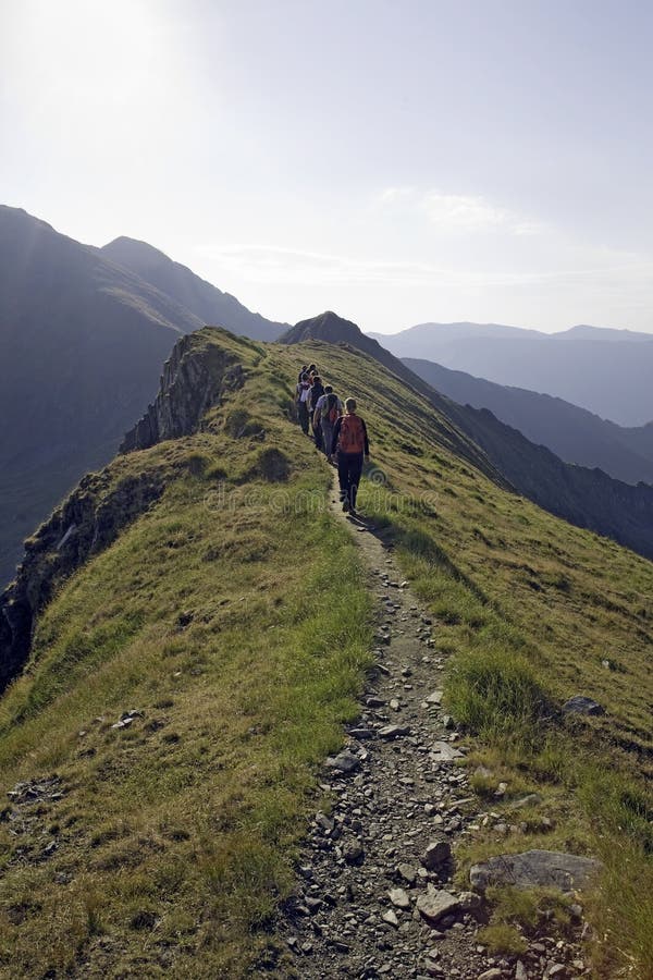 Tekking on Carpathian Mountains, Romania Stock Image - Image of ...