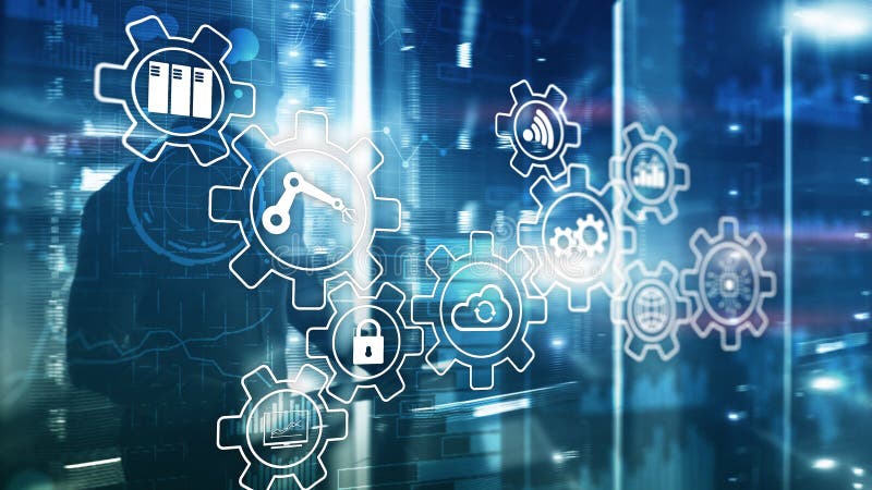 Teknikinnovation Och Automatisering Av Processer Smart Industri 4 Stock ...