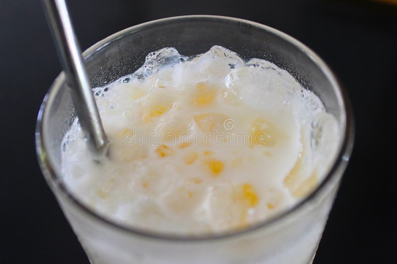 A Refreshing Es Susu Jelly, a Popular Indonesian Iced Milk Drink with ...