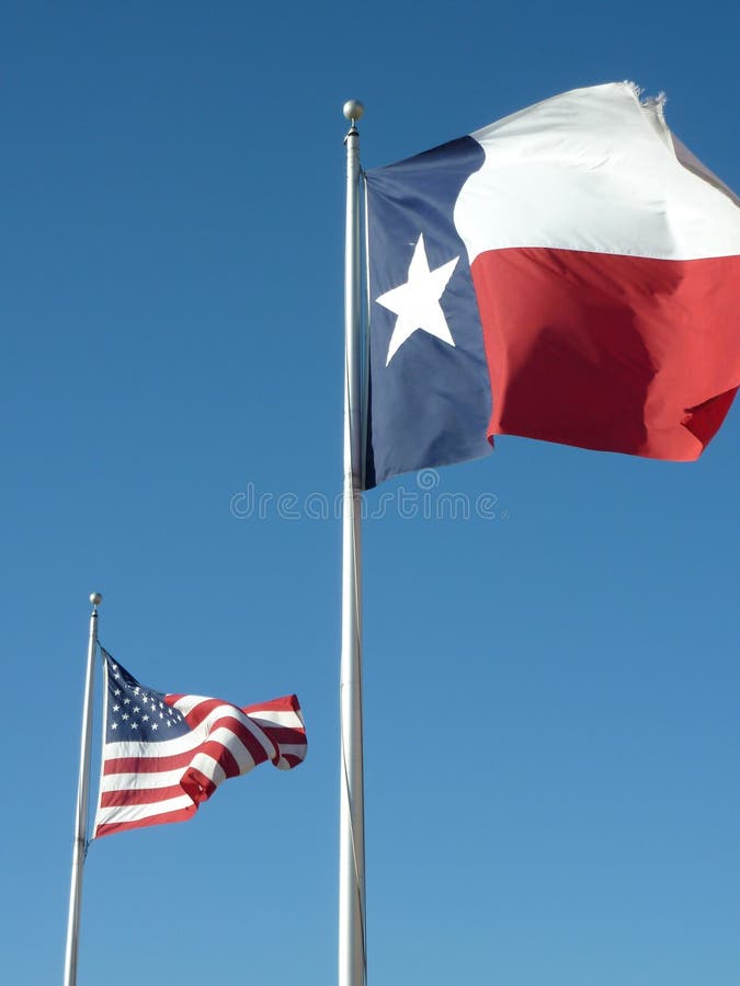 Teksas I Stany Zjednoczone Flaga Zdjęcie Stock - Obraz złożonej z duma ...