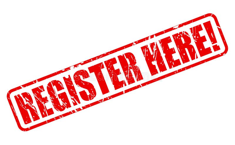 Tekst Van De Register De Hier Rode Zegel Vector Illustratie ...