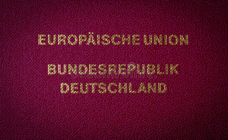 Tekst van Duits paspoort stock afbeelding. Image of kastanjebruin ...