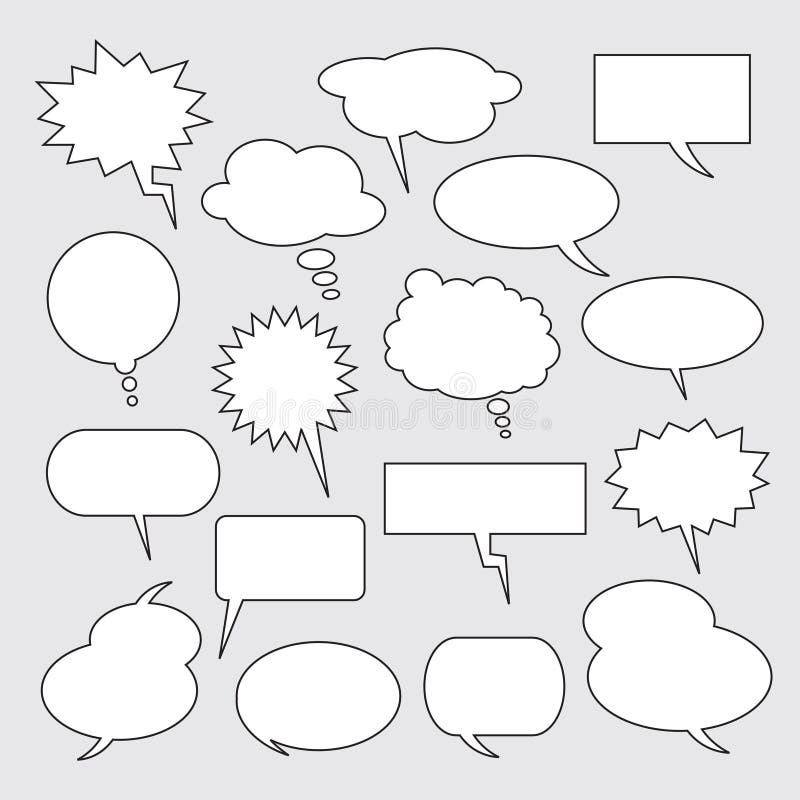 Inzamelingsvoorraad Van De Stijl Van De Tekstballon Vector Illustratie ...