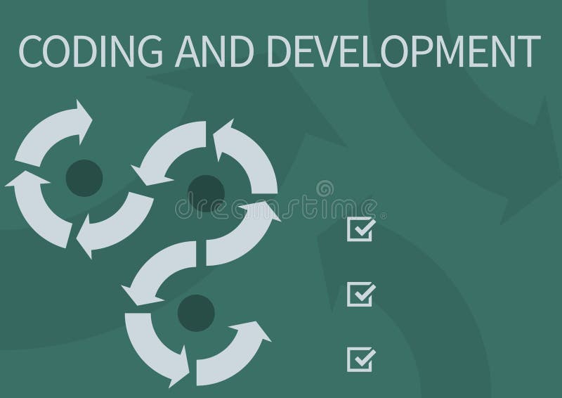 Tekstopteken Met Codering En Ontwikkeling. Bedrijfs Overzicht ...