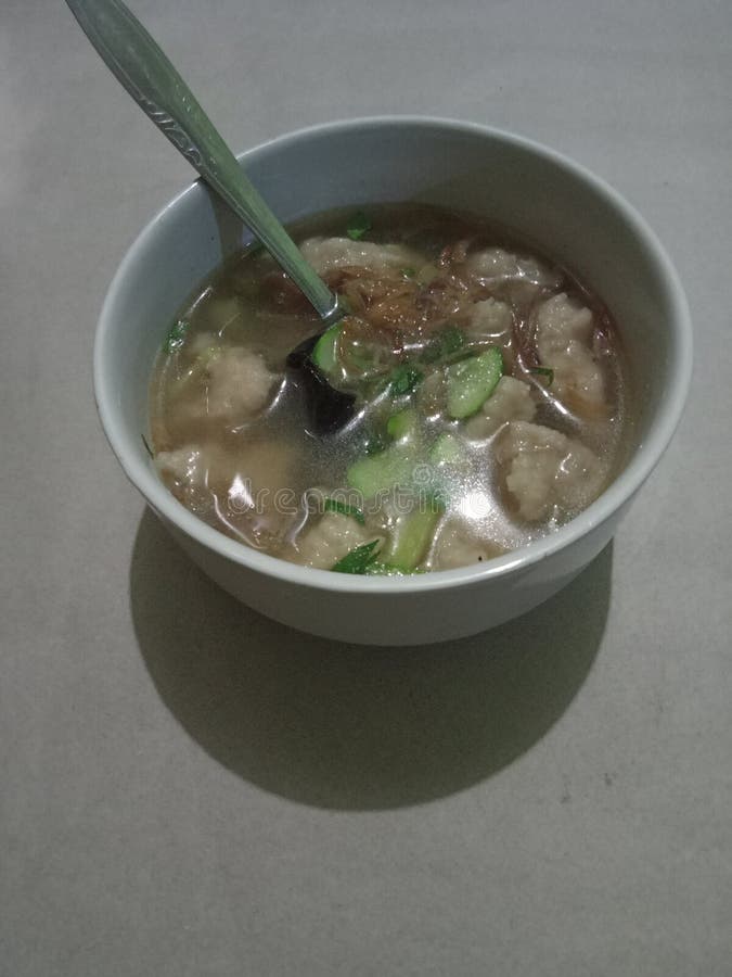 Tekwan typical Palembang stock image. Image of sago - 210021319