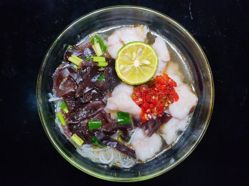 Tekwan Fish Soup Typical of Palembang, Indonesia Stock Image - Image of ...