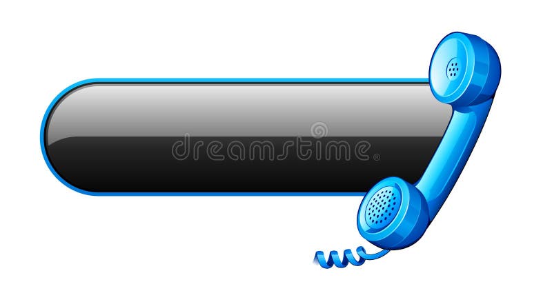 Teléfono Azul, Icono Del Contacto Stock de ilustración - Ilustración de ...