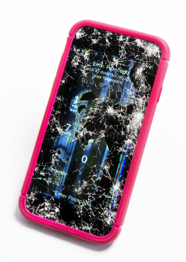 Teléfono celular quebrado imagen de archivo. Imagen de roto - 34612297