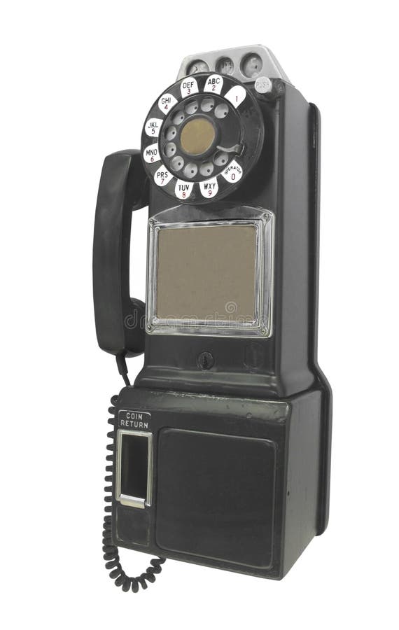 Teléfono Público Del Vintage Aislado. Foto de archivo - Imagen de ...