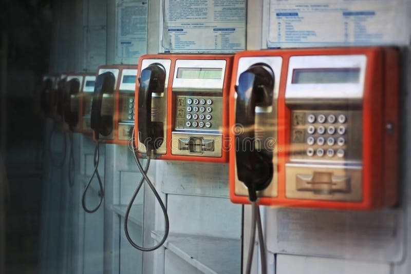 Teléfono público de Telmex imagen de archivo editorial. Imagen de ...
