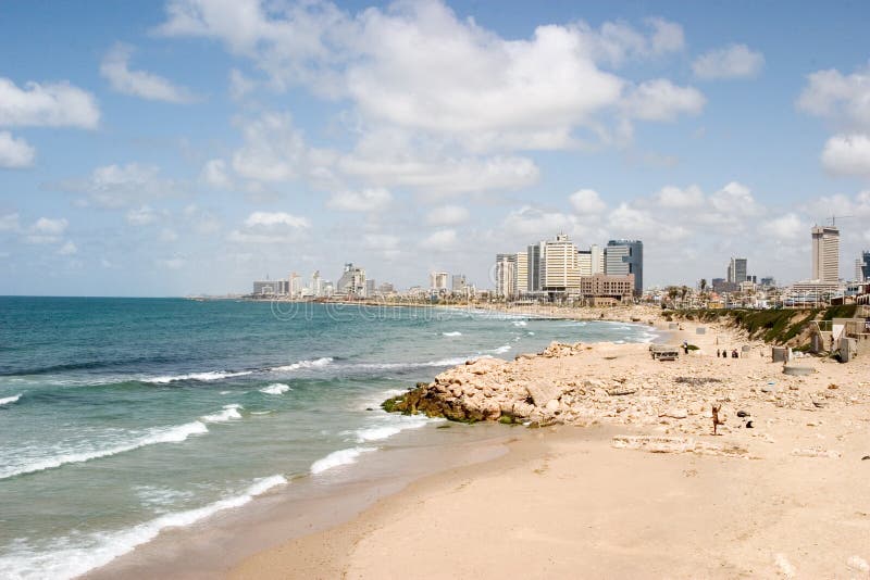 Tel Aviv Beach Front stock image. Image of beach, modern - 105403