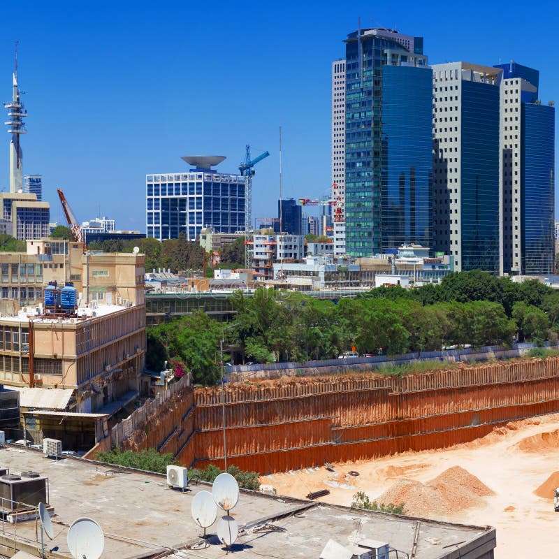 Tel-Aviv city stock photo. Image of cloud, famous, contemporary - 27131946